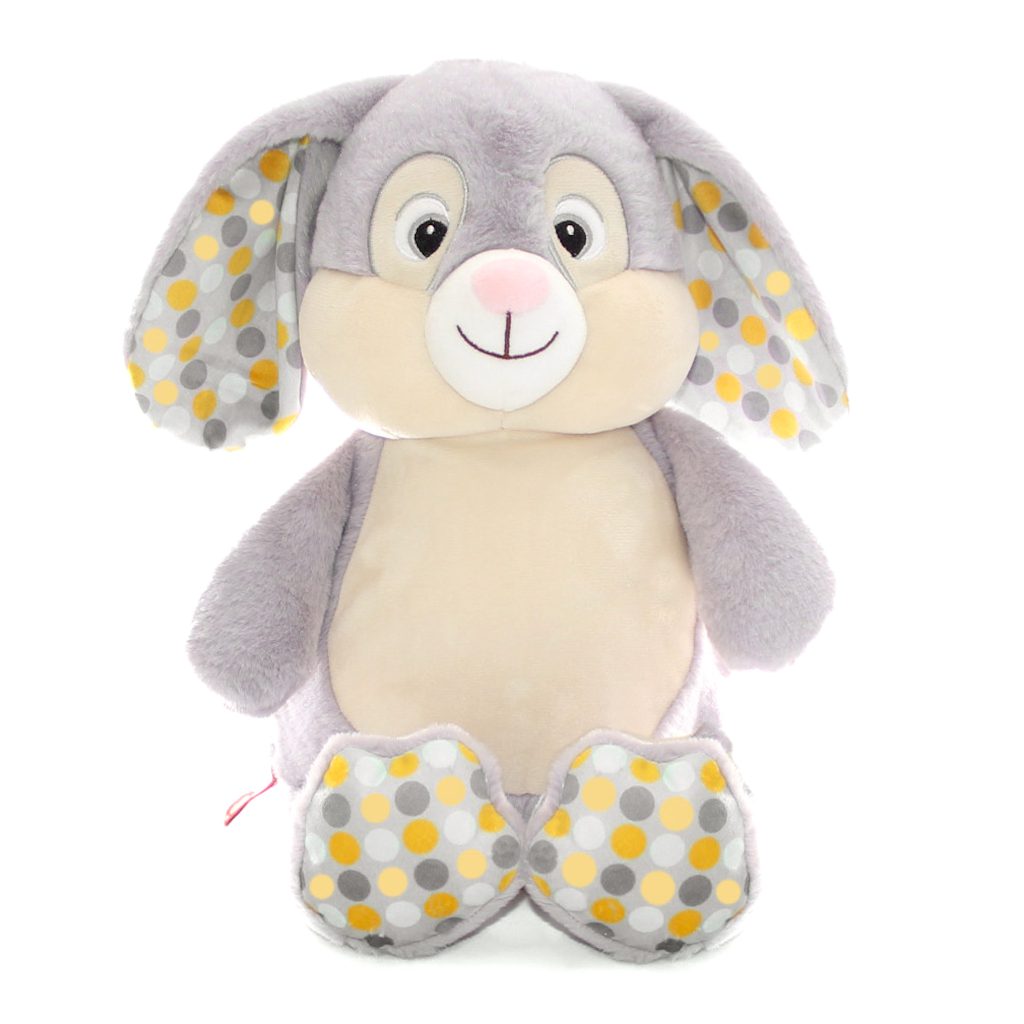 Grey Bunny Teddy | Cubbies Personalised Soft Toy Teddy