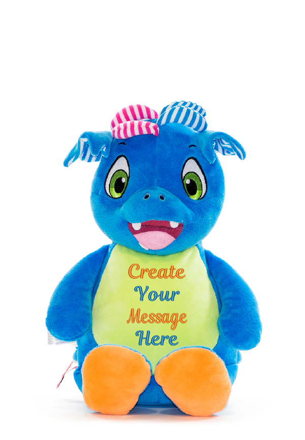 Personalised Soft Sensory Dragon Cubby Teddy - Cubbies