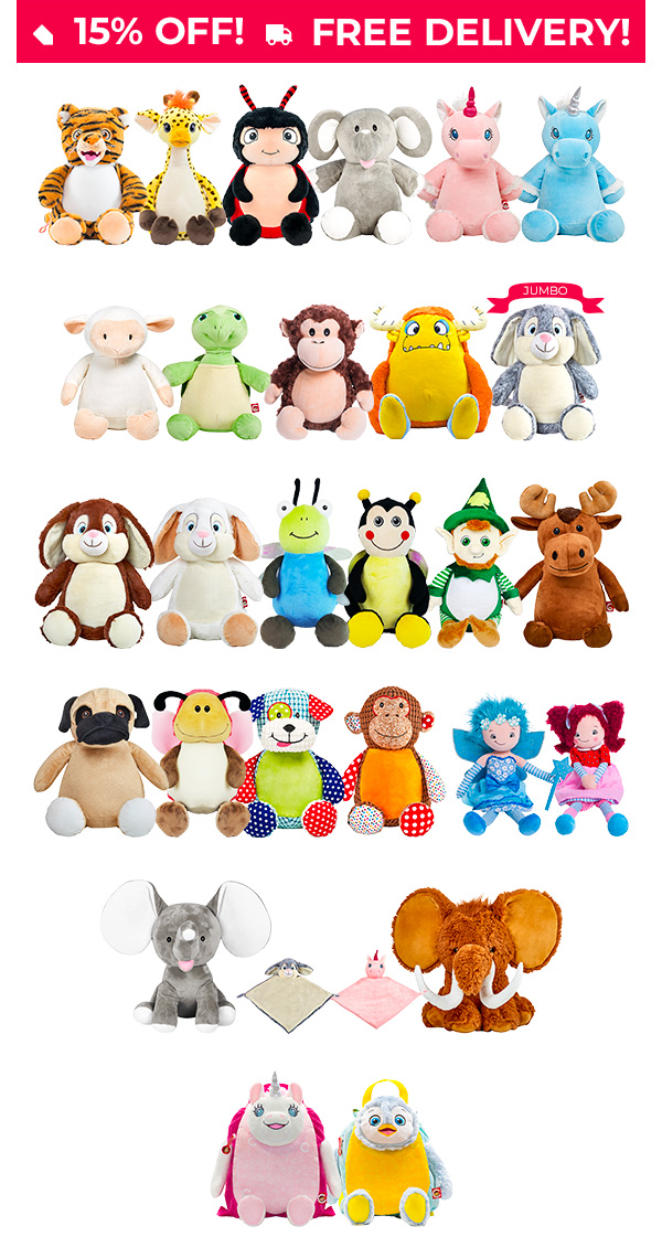Personalised Teddy Bears & Soft Toys - Cubbies